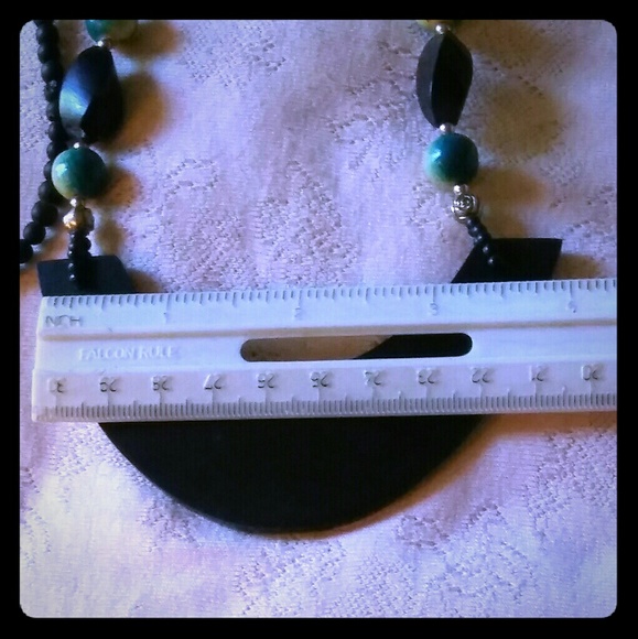 Vintage | Jewelry | Vintage Wood Bead Inlay Statement Necklace | Poshmark